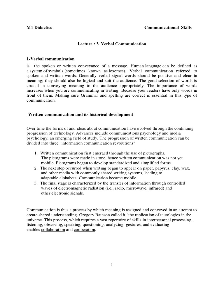 Lecture 3 | PDF | Communication | Conversation