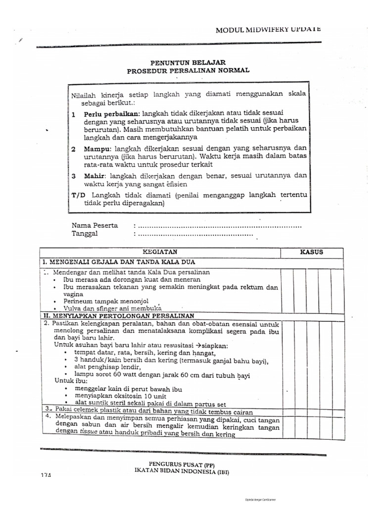 Prosedur Persalinan Normal-1 | PDF