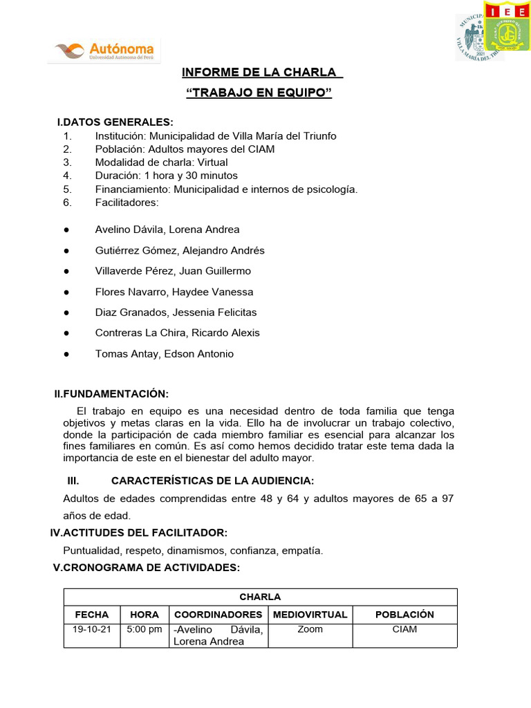 Informe-Trabajo en Equipo | PDF | Aprendizaje | Ciencias del comportamiento