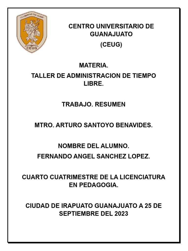 Resumen, Fernando Angel Sanchez Lopez | PDF