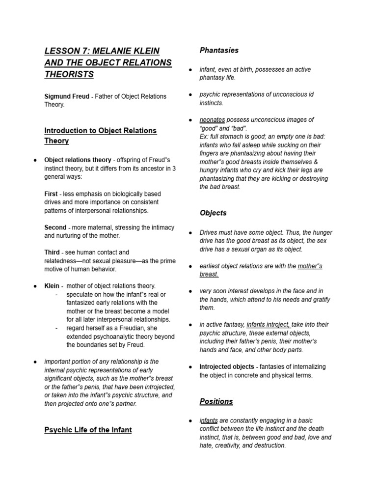 Reviewer in TOP (MELANIE KLEIN AND THE OBJECT RELATIONS THEORISTS ...