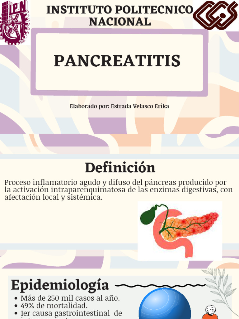 Pancreatitis | PDF | Causas de la muerte | Enfermedades y trastornos