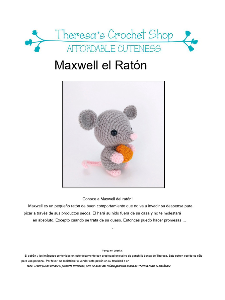Raton Mini Tereza - En.es | PDF | Tejer | Artes Textiles