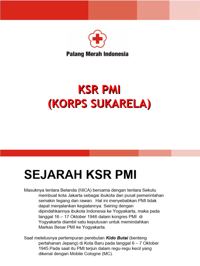Sejarah KSR Pmi | PDF | Perjalanan