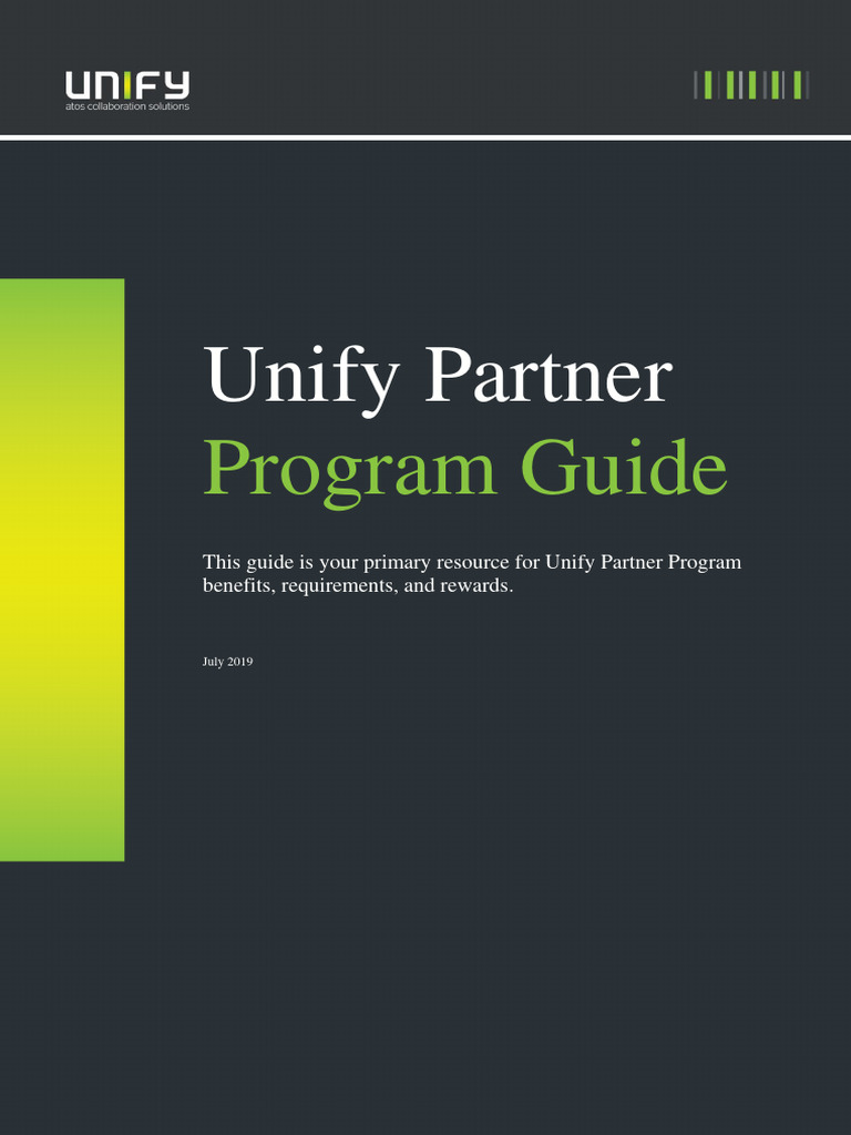 Unify Partner Program Overview Guide | PDF | Sales | Cloud Computing