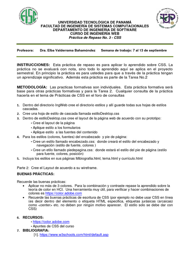 Practica Formativa No.3 CSS | PDF | HTML | Hipertexto