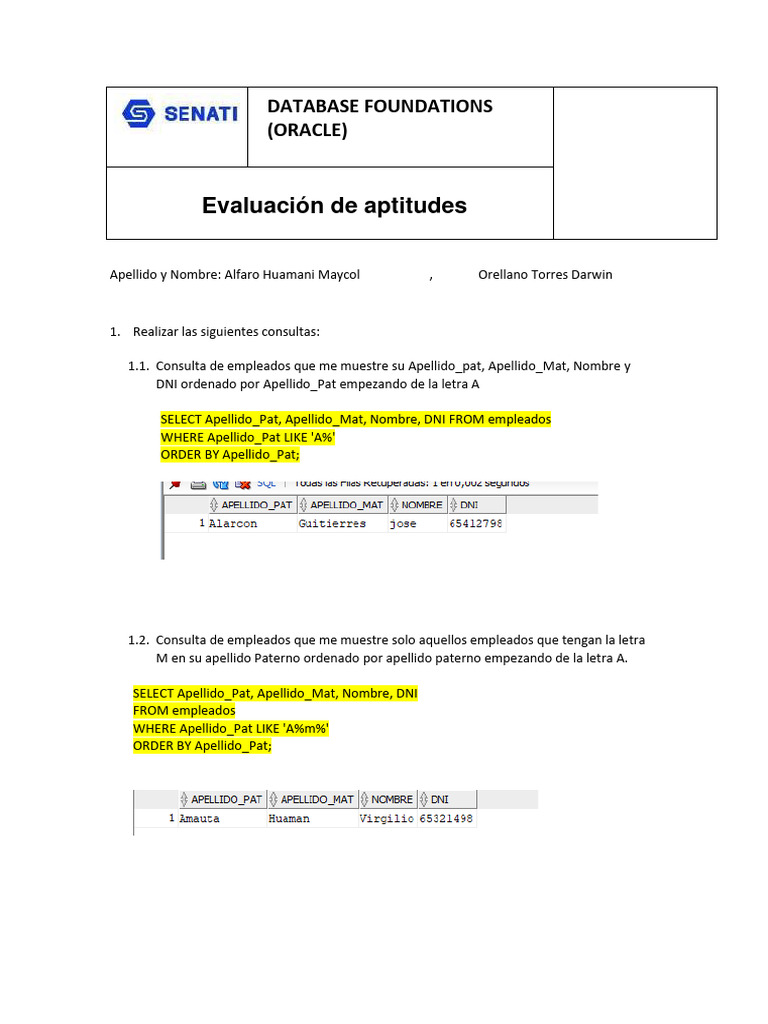 Consultas SQL para Gestión de Empleados y Ventas | PDF | Recuperación de información | Diseño de ...