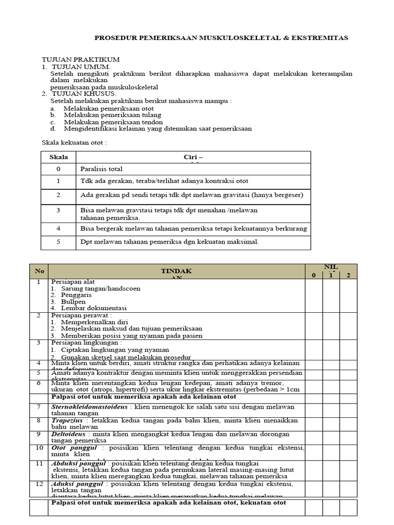 Pemfis Muskuloskeletal & Neurologi | PDF