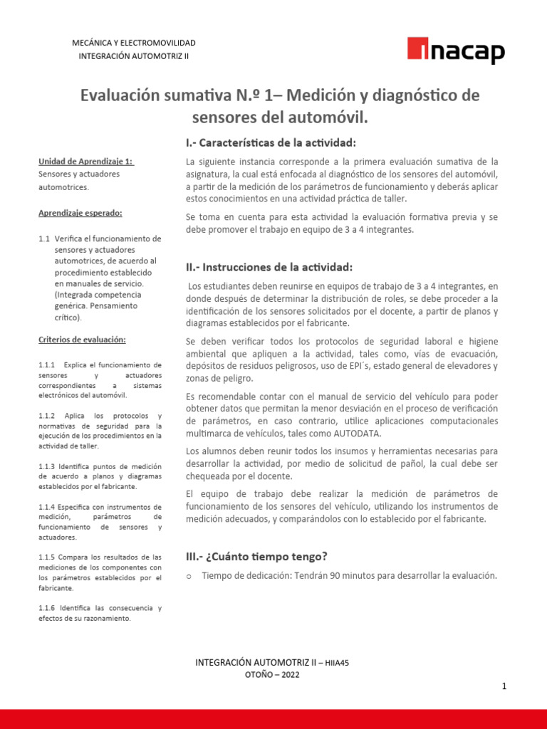 Hiia45 - U1 - Es1 (2) (Resuelto) | PDF | Evaluación | Medición