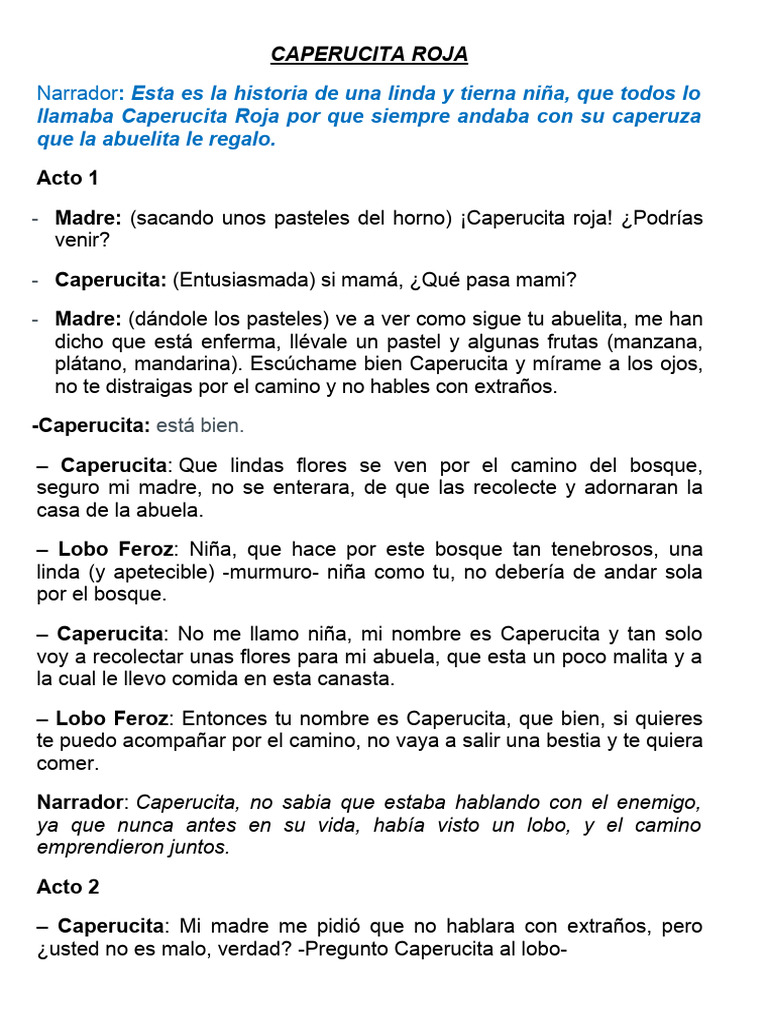 Caperucita Roja | PDF | Caperucita Roja
