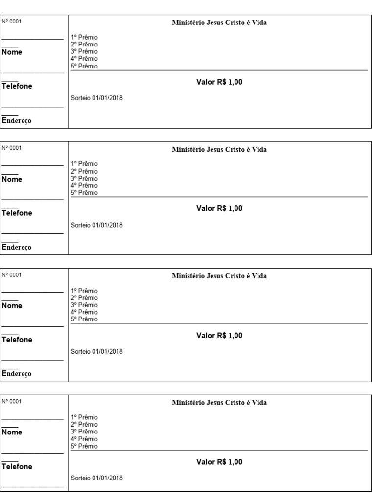 Modelo de Rifa 2 | PDF