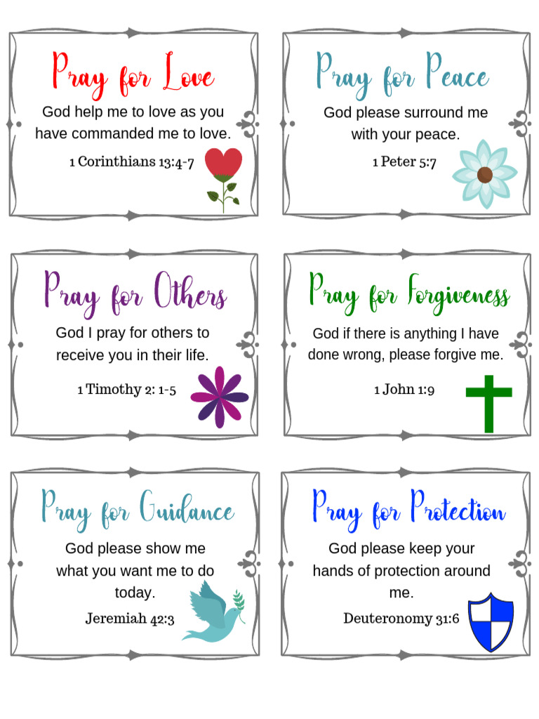 Daily Prayer Printable Cards | PDF