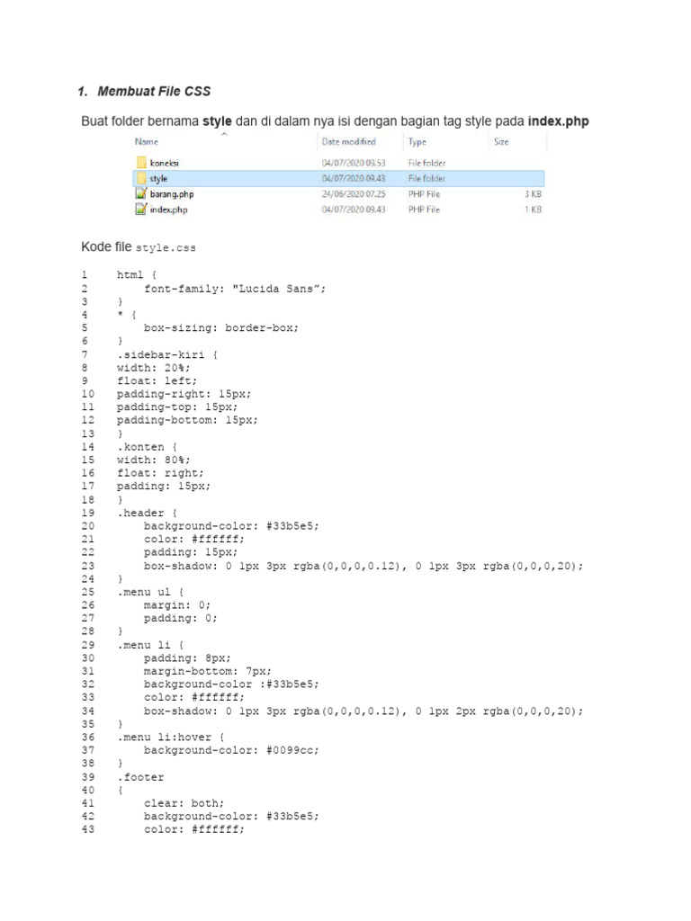 Membuat File CSS | PDF