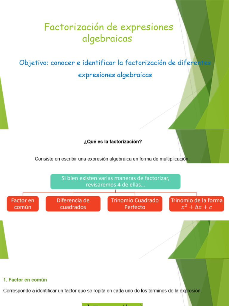Factorizacion | PDF | Factorización | Álgebra abstracta