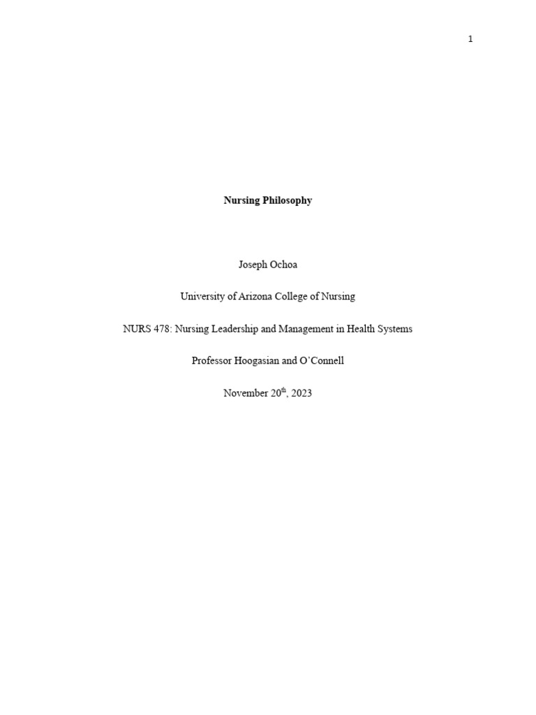 Ochoa | PDF | Nursing | Compassion