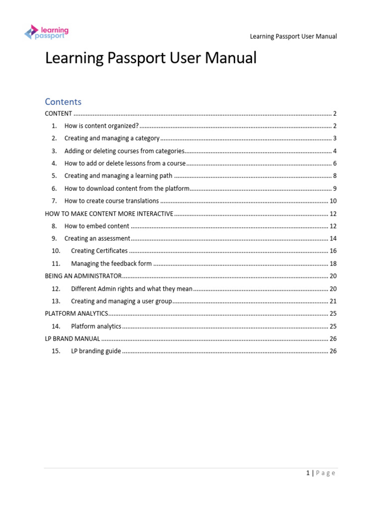 User Manual Learning Passport | PDF | Hyperlink | Computing