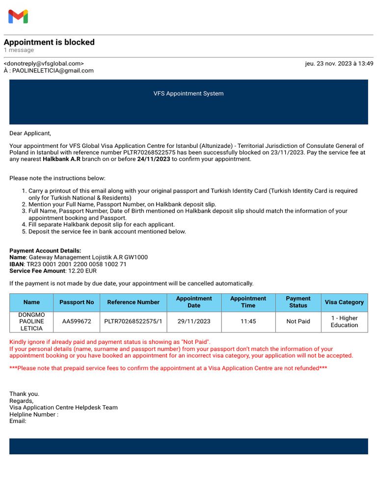 Gmail | PDF | Visa Inc. | Fee