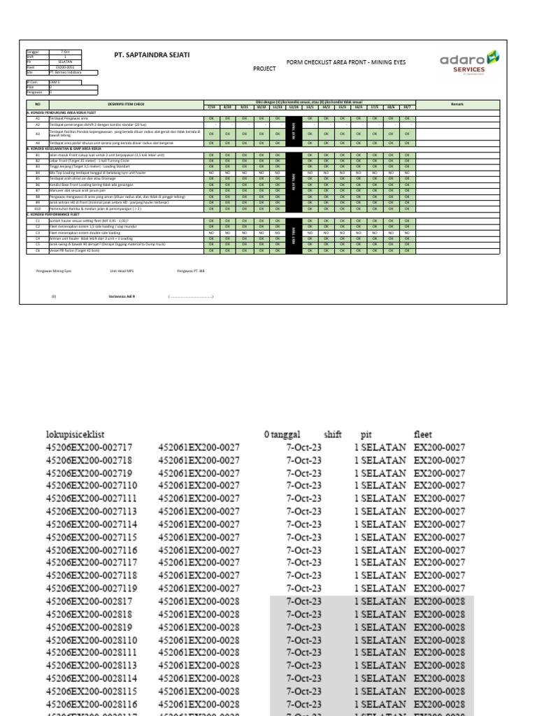 Control Sheet Mining Eyes - SHIFT 1 | PDF | Chess
