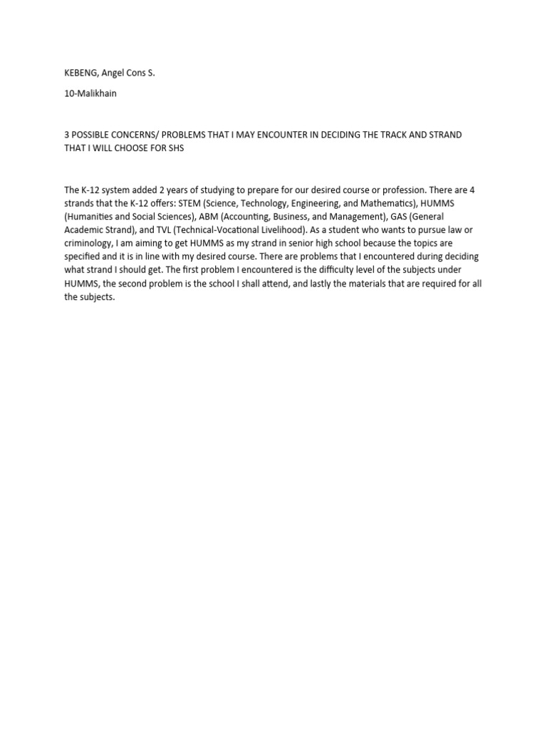 Kebeng HG 3 Possible Concerns q4 | PDF | Career & Growth