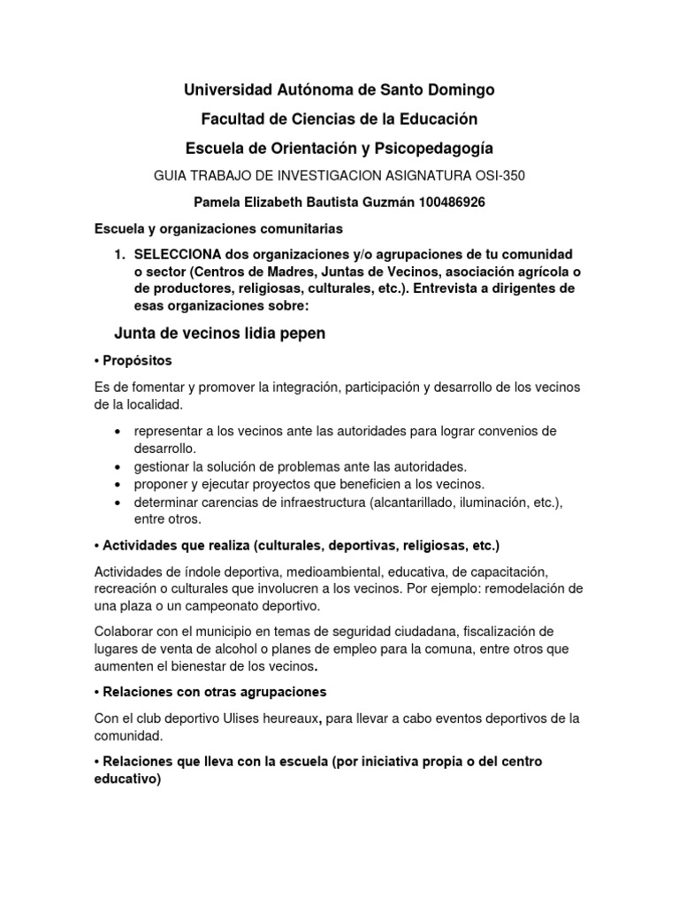 Trabajo Final Educ Comunitaria | PDF | Crecimiento personal y ...