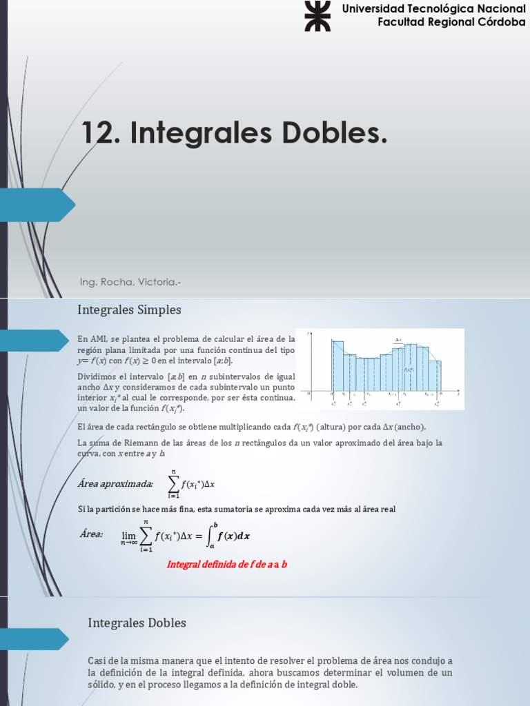 Integrales Dobles | PDF | Integral | Funciones y mapeos