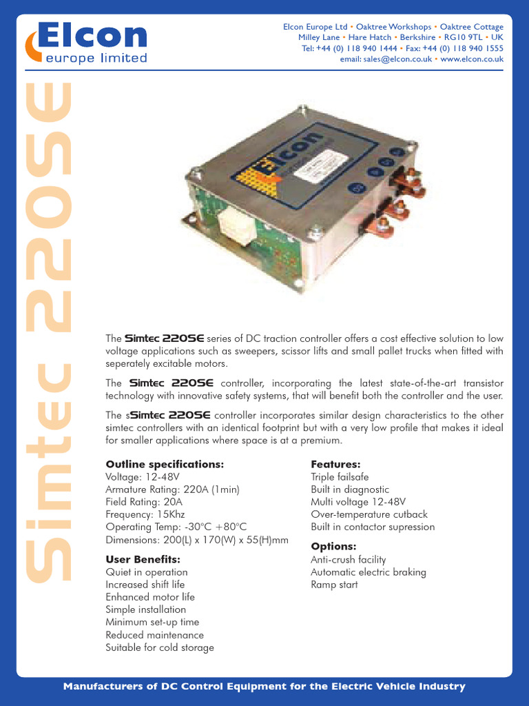 Simtec 220 SEData Sheet | PDF | Power (Physics) | Vehicle Technology