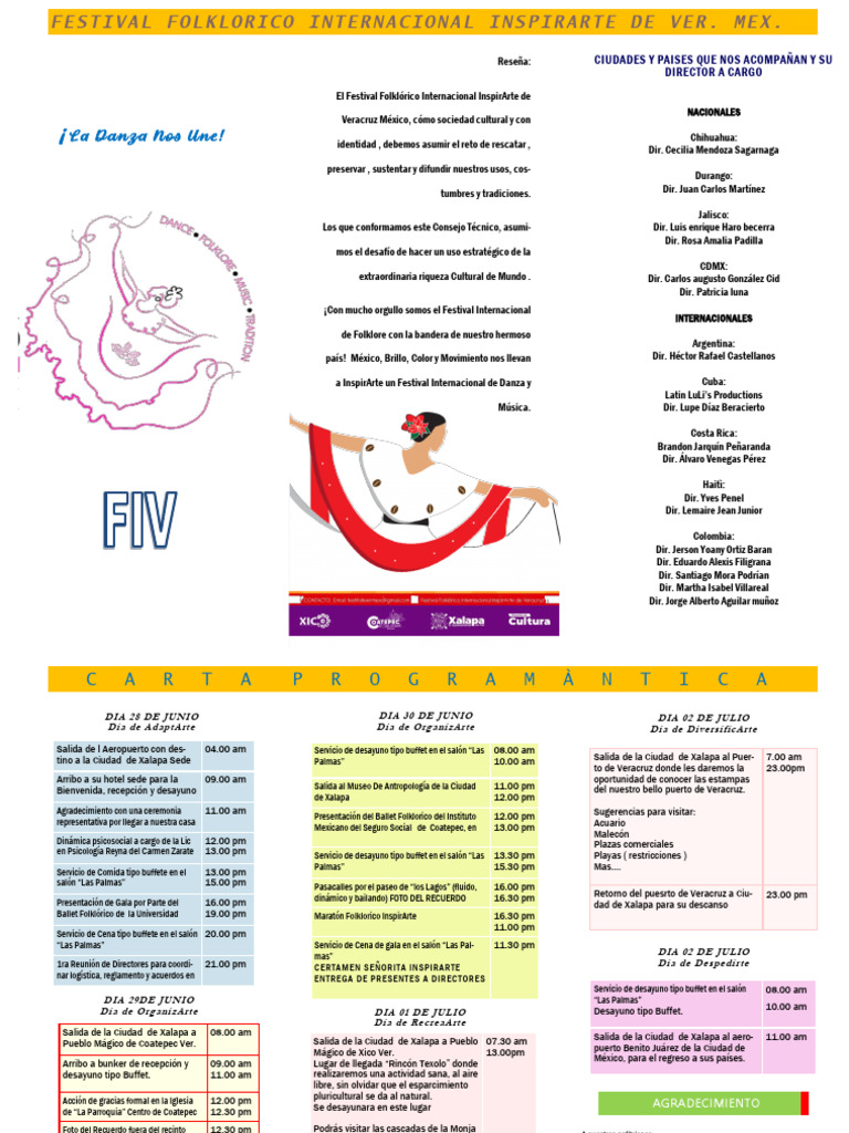 Triptico y Programa | PDF