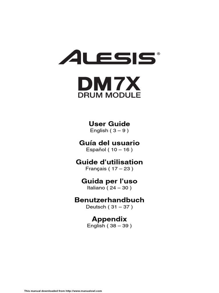 Alesis DM7 XManual | PDF | Tempo | Drum Kit