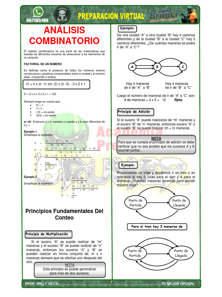 Análisis Combinatorio | PDF | Combinatoria | Permutación