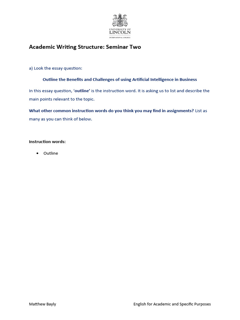 Academic Writing Structure s2 | PDF | Essays | Paragraph
