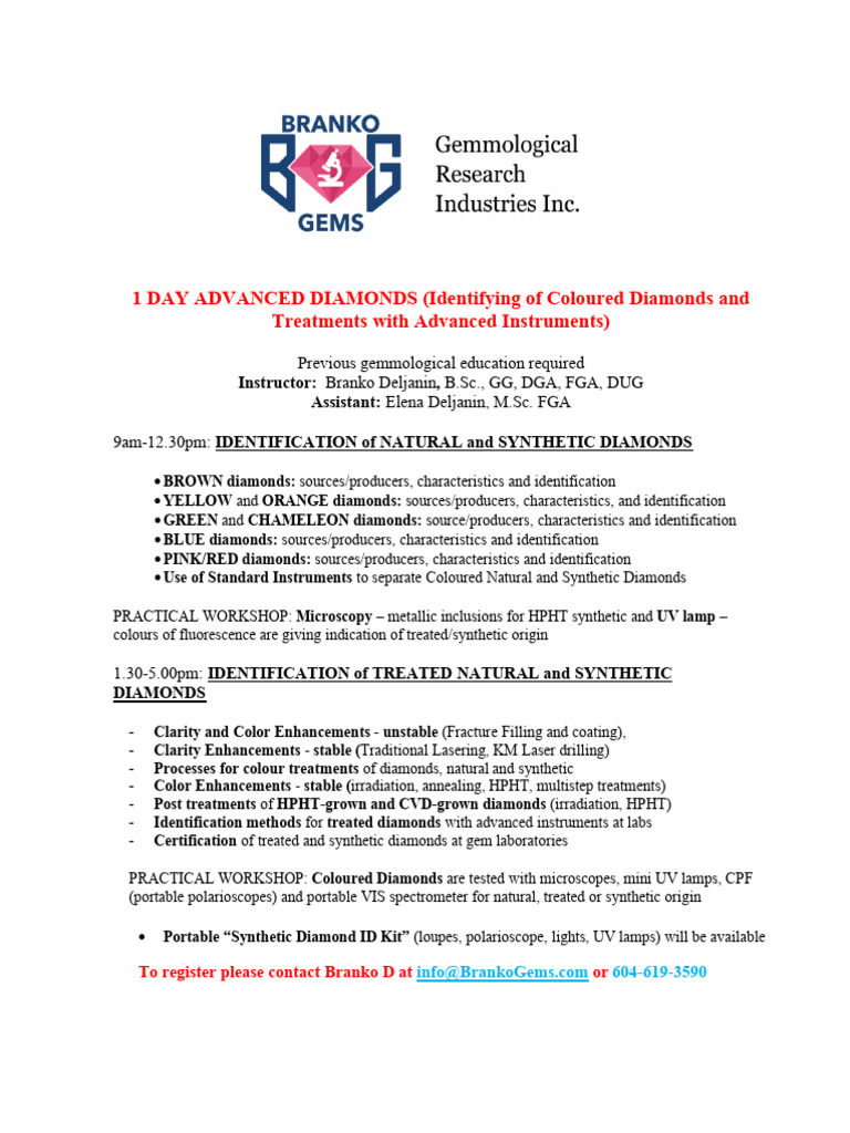 Advanced Diamonds Coloured And Treated Diamonds Pdf