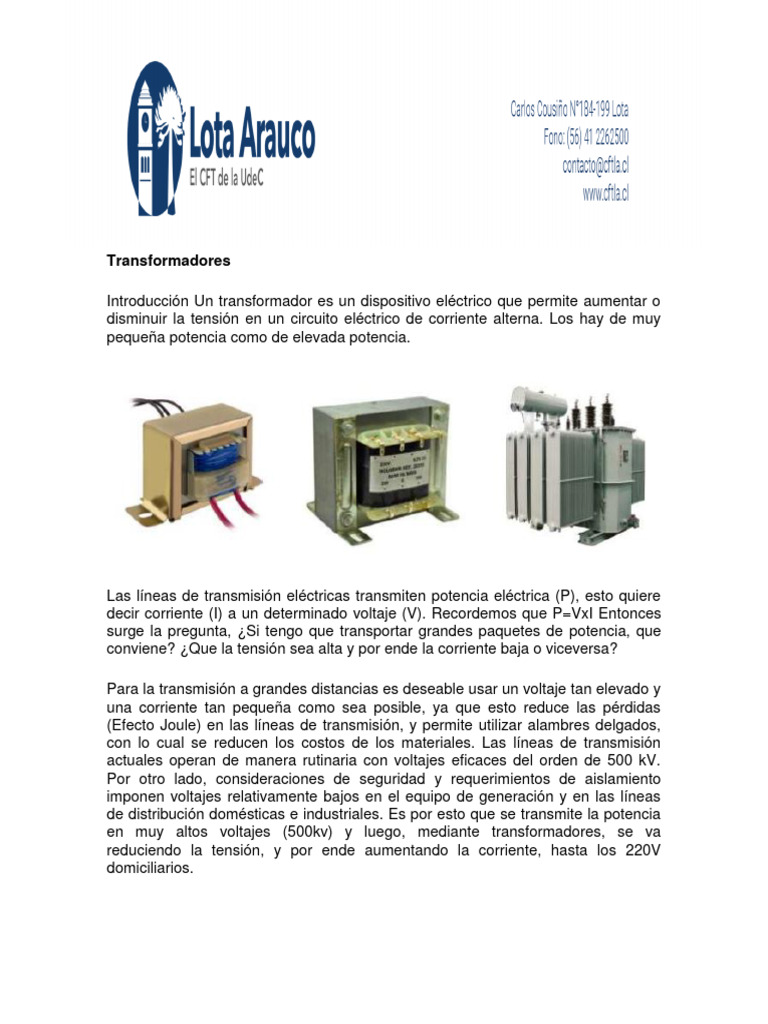 El_transformador_eléctrico | PDF | Transformador | Inductor