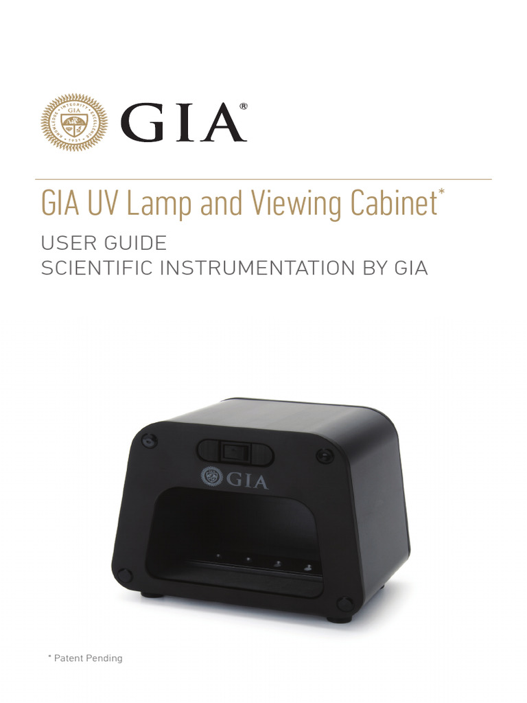 GIA UV Lamp and VC User Guide English | PDF | Fluorescence | Ultraviolet