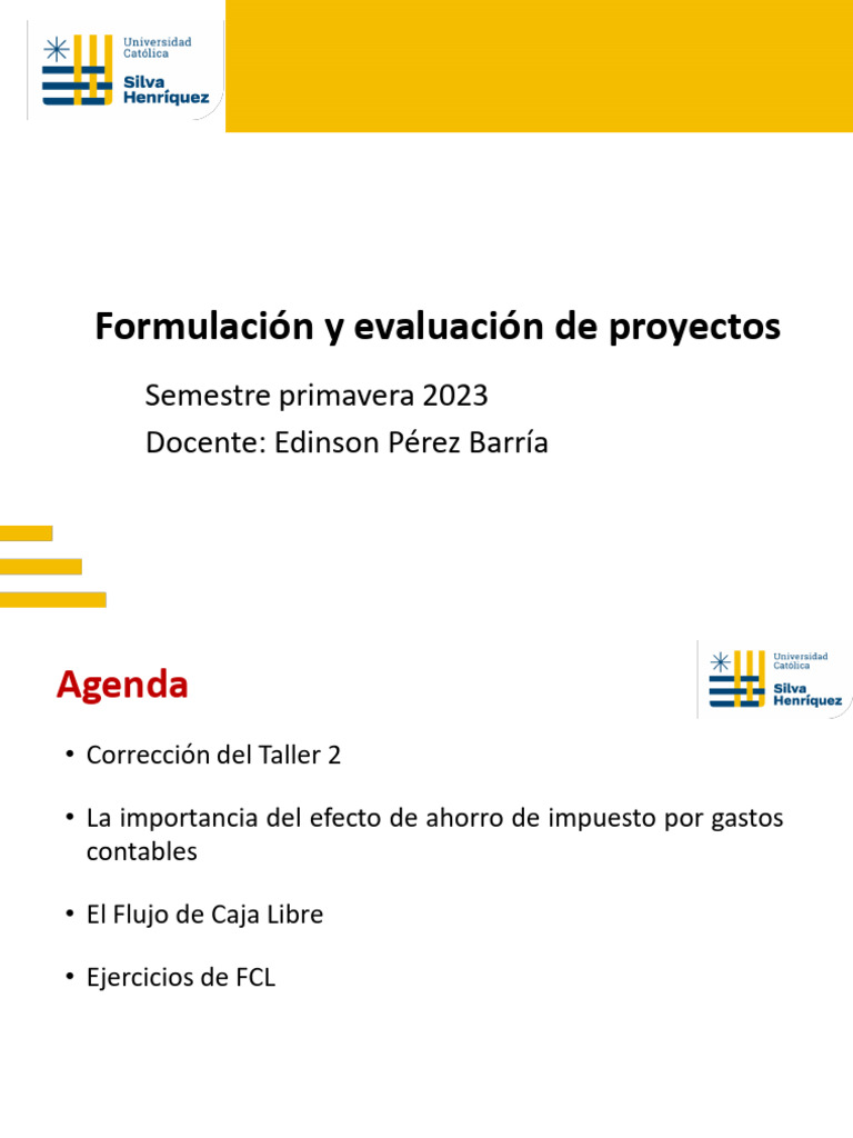 Preparación y Evaluación de Proyectos 23 Octubre | PDF | Flujo de efectivo | Flujo de caja ...