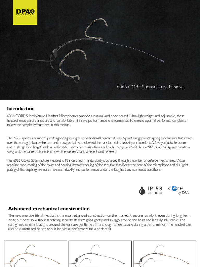 6066 Core Manual 2020 Digi Final | PDF | Microphone | Headphones
