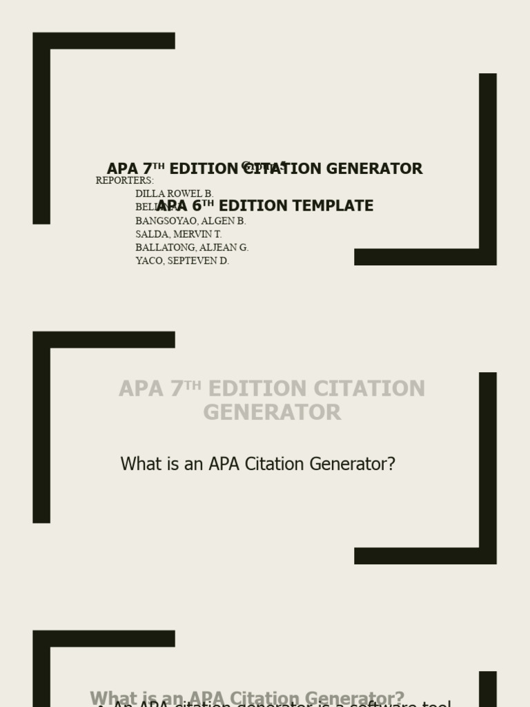APA 7th Edition Citation Generator Guide | PDF | Career & Growth