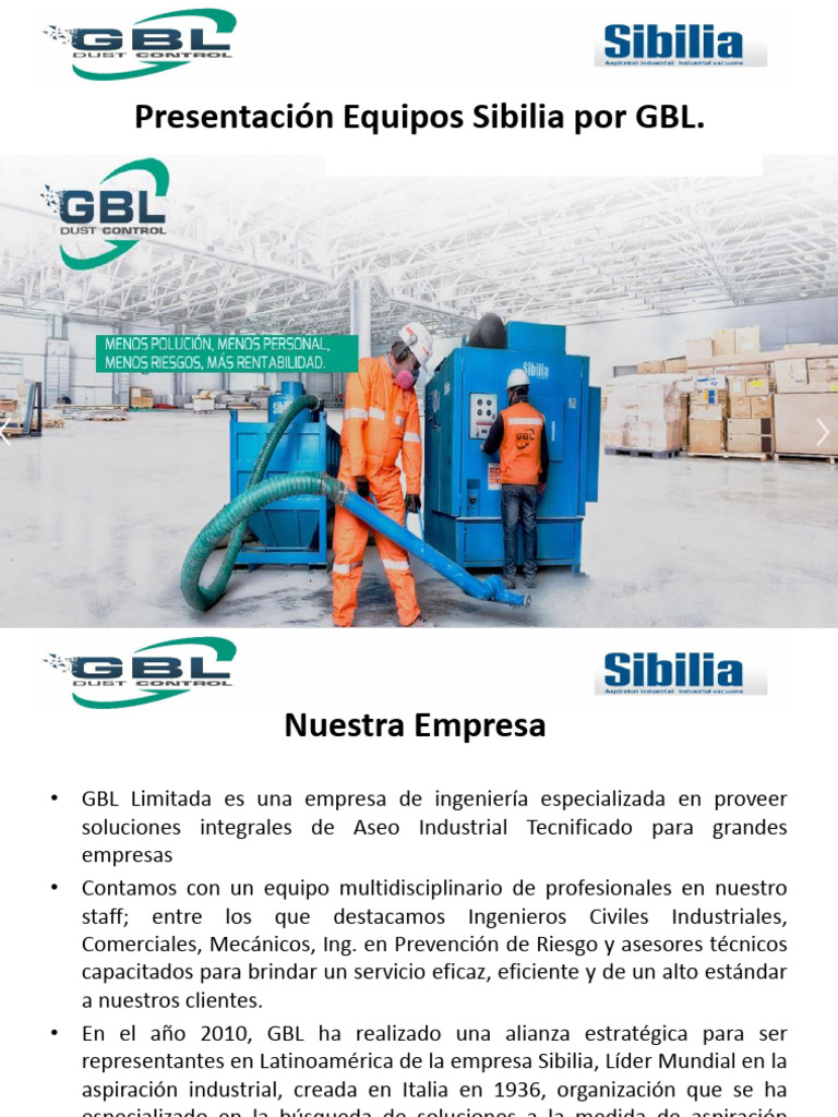 Soluciones de Aseo Industrial GBL Sibilia | PDF | Ciencias fisicas