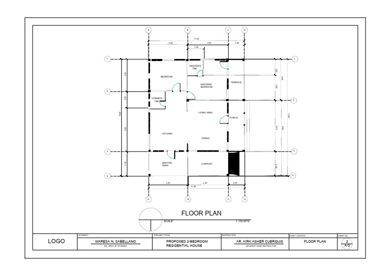 Proposed 2-Bedroom House Floor Plan | PDF | Queensland | City Of Brisbane