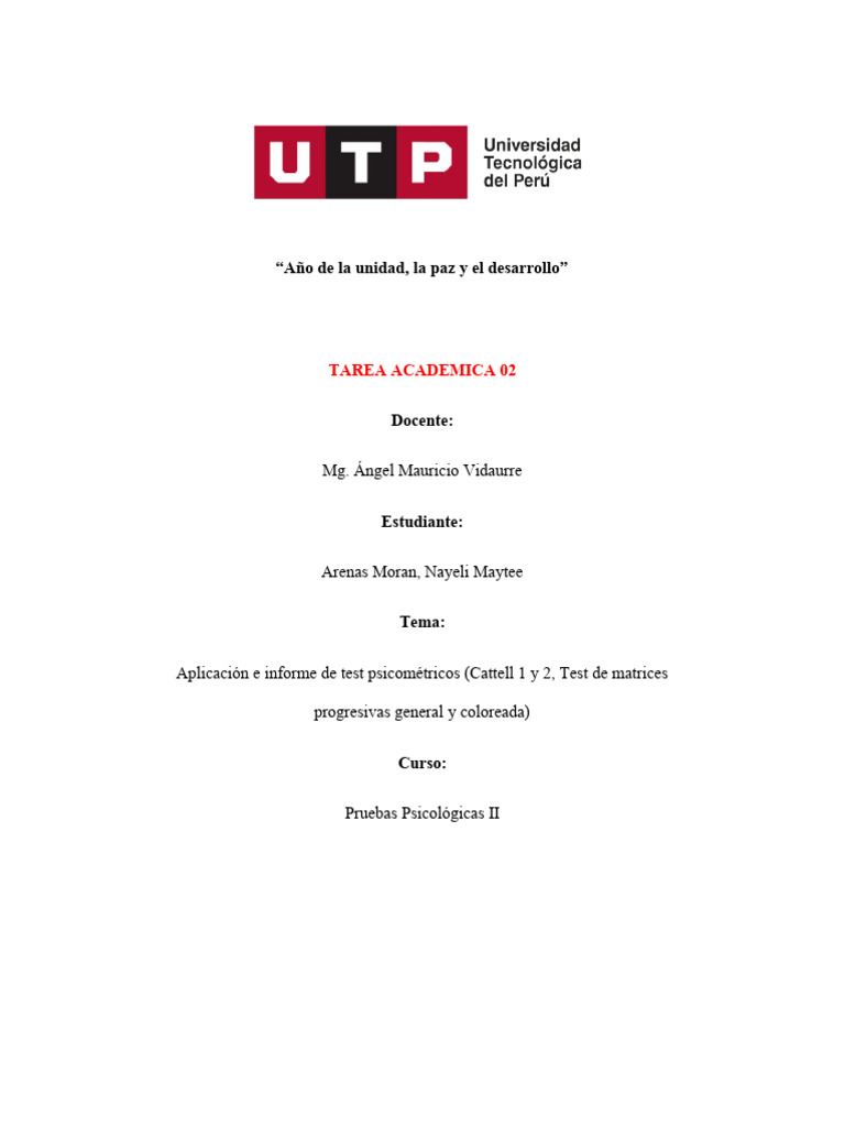 TA2 Pruebas 2 | PDF | Cociente de inteligencia | Sicología TA2 Pruebas 2 | PDF | Cociente de inteligencia | Sicología