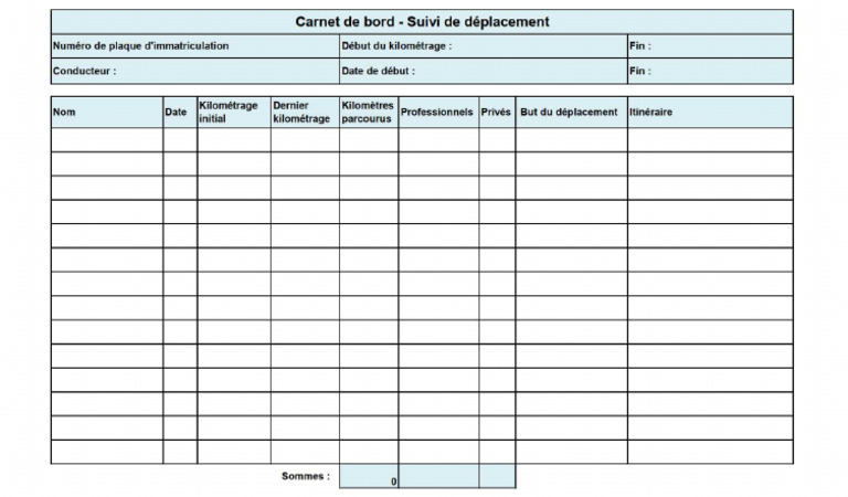 Annexe 03 - Carnet de Bord - Modele1 | PDF