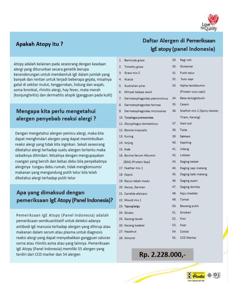 Panel Alergi Atopy | PDF
