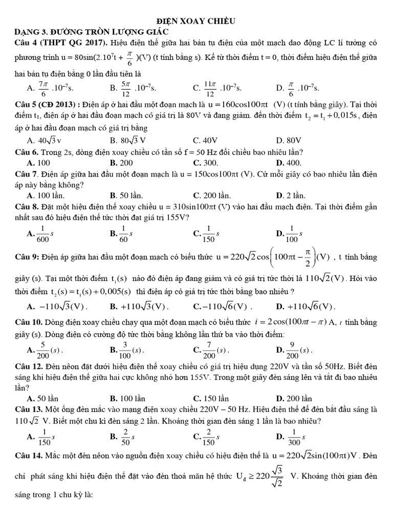 ĐIỆN-XOAY-CHIỀU | PDF