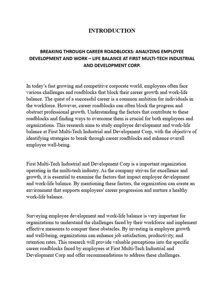 INTRODUCTION | PDF | Employee Retention | Employment