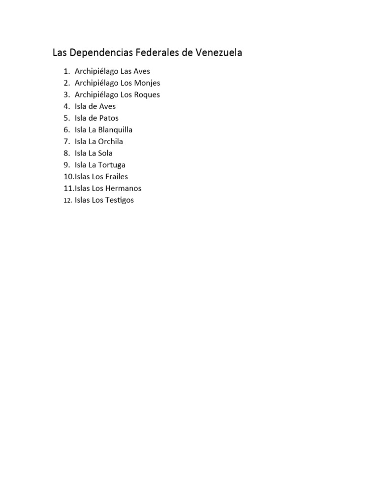 Las Dependencias Federales de Venezuela | PDF Las Dependencias Federales de Venezuela | PDF