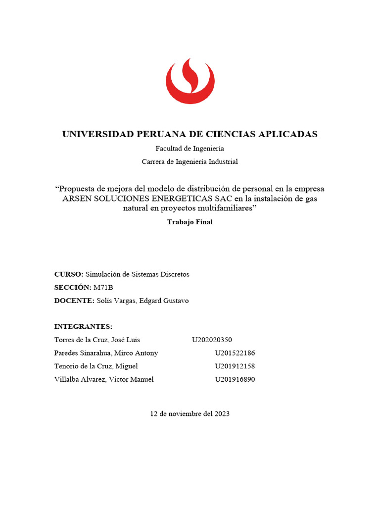 Caratula TablaContenido Intro Descri | PDF | Business | Simulación