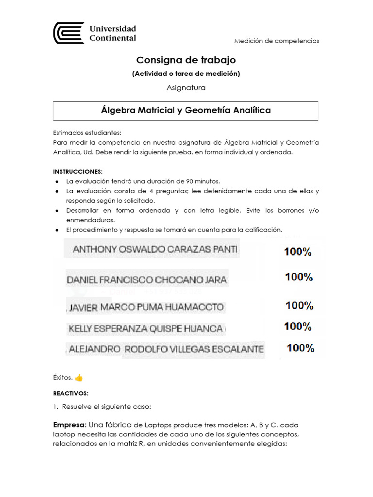 Pa3 Algebra Matricial Grupo 7 | PDF | Matriz (Matemáticas) | Ecuaciones