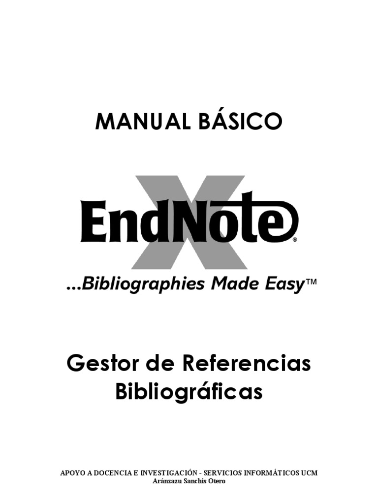 Manual EndNote | PDF | Archivo de computadora | Formato de Documento Portable
