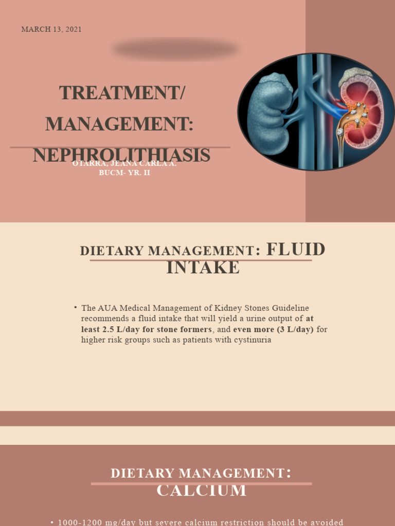Management Nephrolithiasis Otarra | PDF | Clinical Medicine | Medical Specialties
