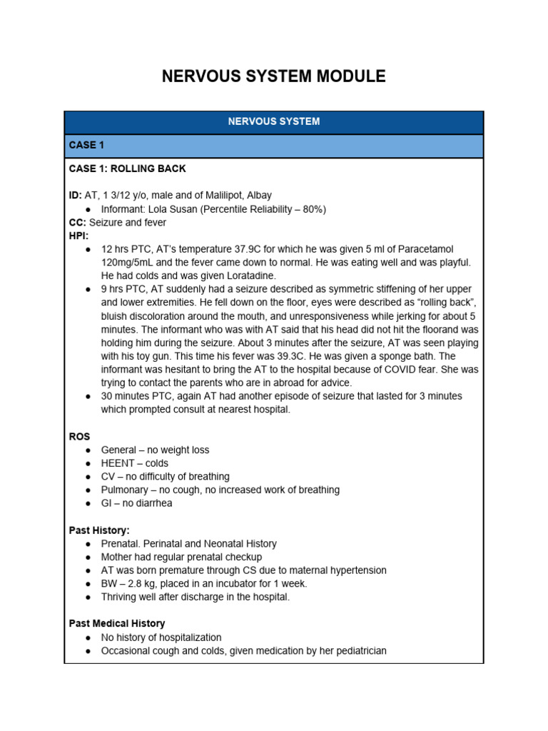 Neuro Module | PDF | Dementia | Meningitis Neuro Module | PDF | Dementia | Meningitis