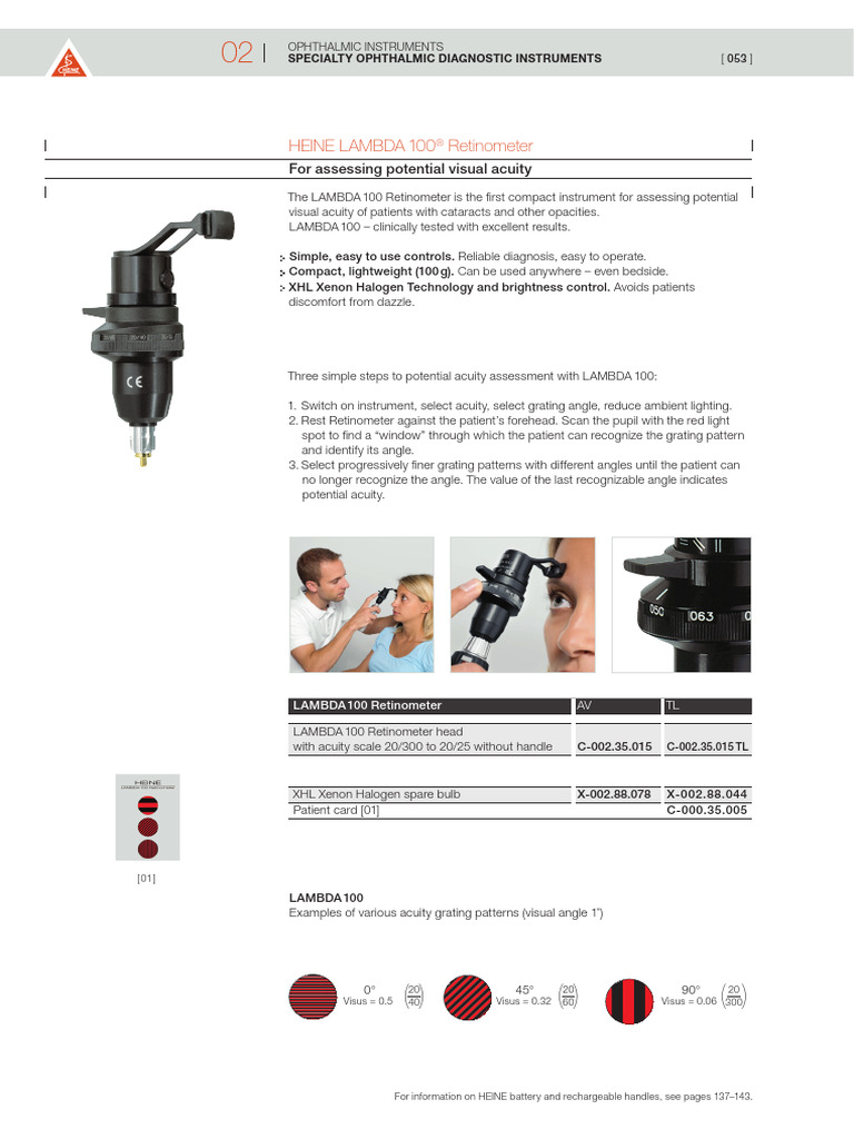 Omega 200 Ind Opth Handleiding | PDF | Visual Acuity | Human Eye